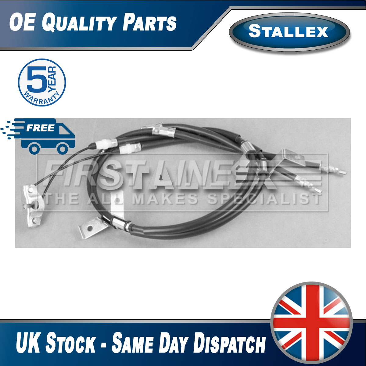 Fits Vauxhall Adam 2012-2019 1.4 Hand Brake Cable Rear Stallex 522116 ...