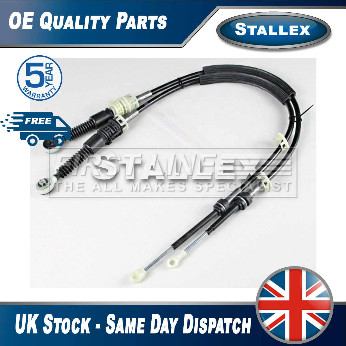 Fits Renault Clio 1.2 1.4 1.5 dCi 1.6 Gear Selector Cable Stallex ...