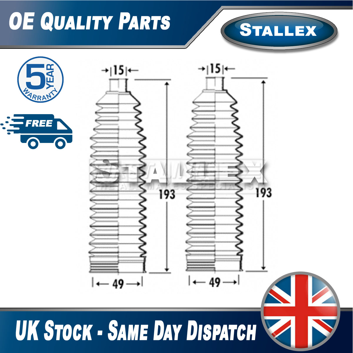 Fits VW Audi Skoda Seat Cupra Steering Rack Boot Set Front Stallex ...