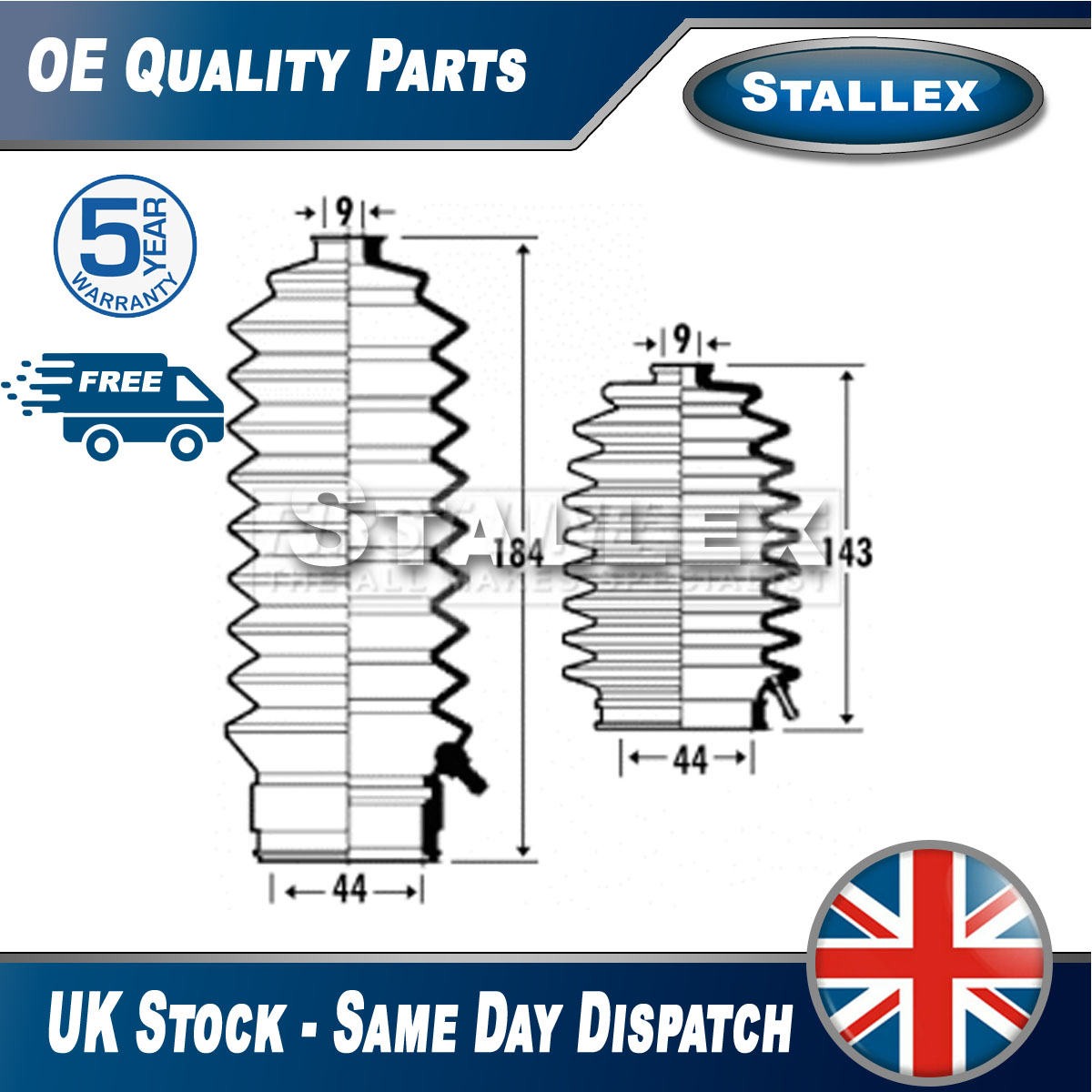 Fits Honda CR-V 1997-2002 Shuttle 1995-2000 Steering Rack Boot Set ...