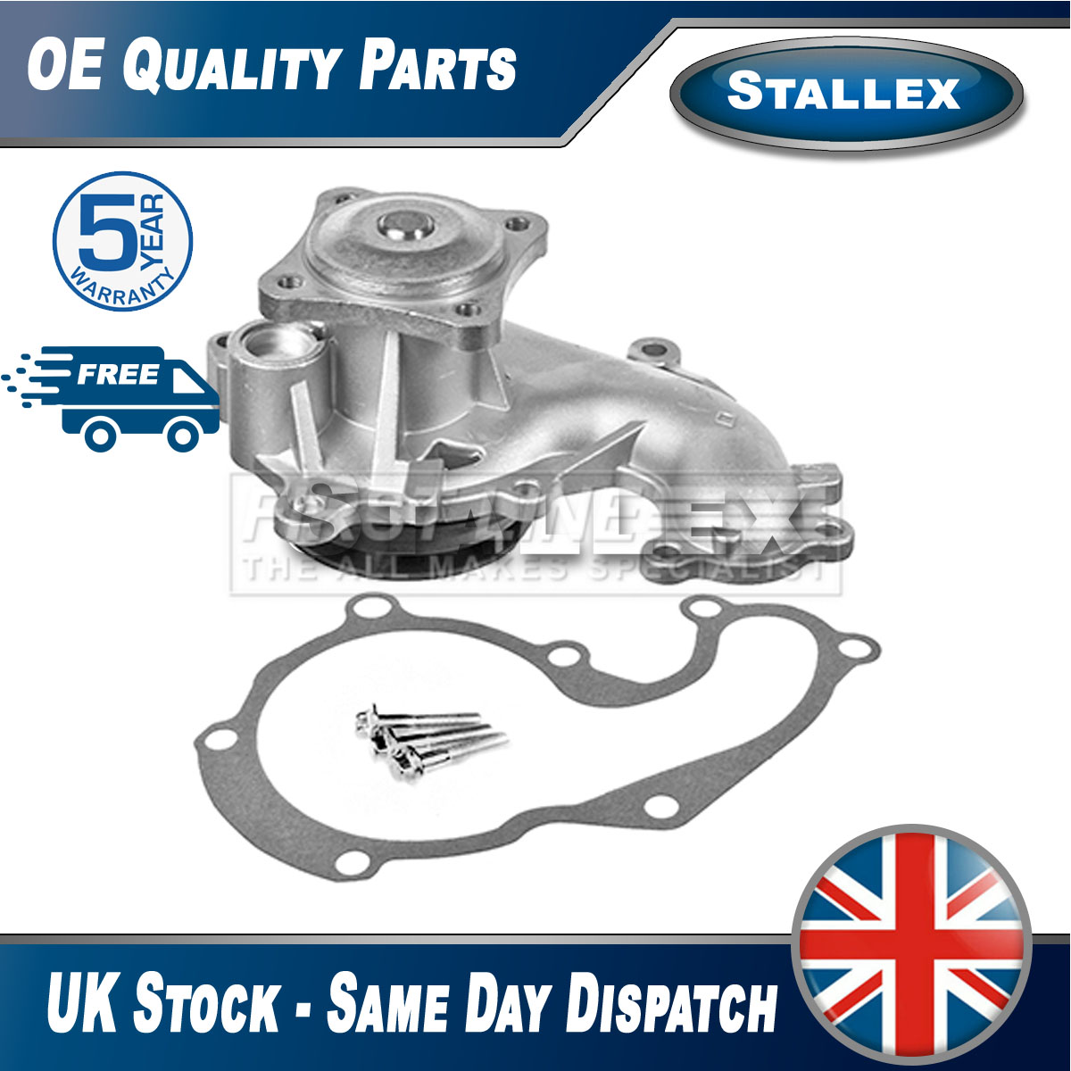 Fits Ford Transit Connect Focus Mondeo S-Max Water Pump Stallex 1456066 ...