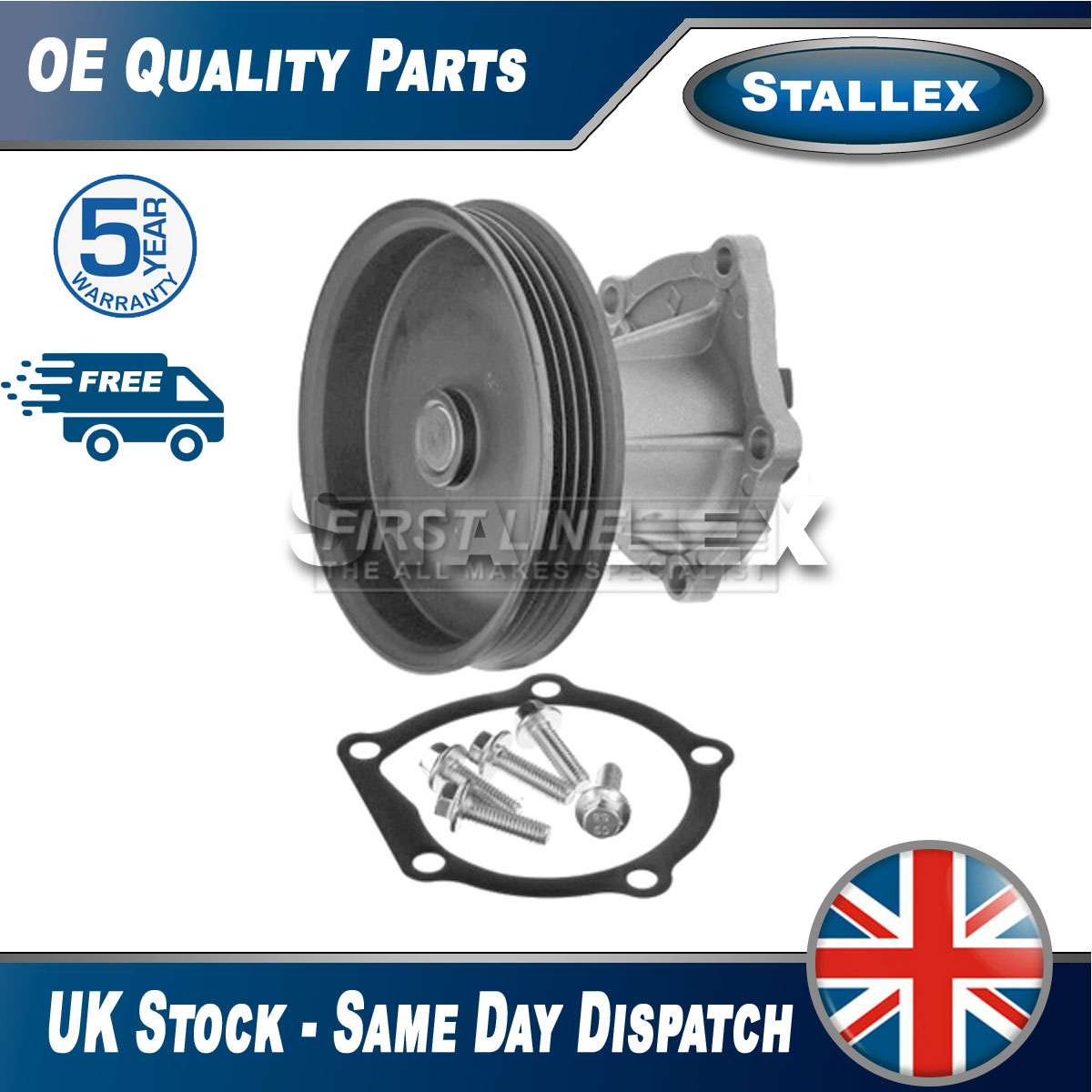 Fits Chevrolet Aveo 2007- Spark 2010- 1.0 1.2 1.4 Water Pump Stallex ...