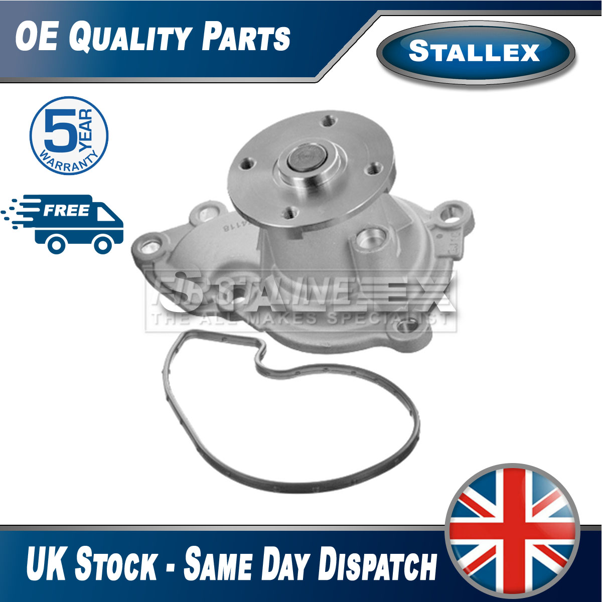 Fits Hyundai i10 2011- Kia Picanto 2011-2017 1.0 Water Pump Stallex ...