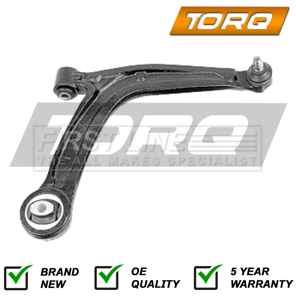 Track Control Arm Front Right Lower Torq Fits Ford Ka 2008-2016 1.2 dCi ...