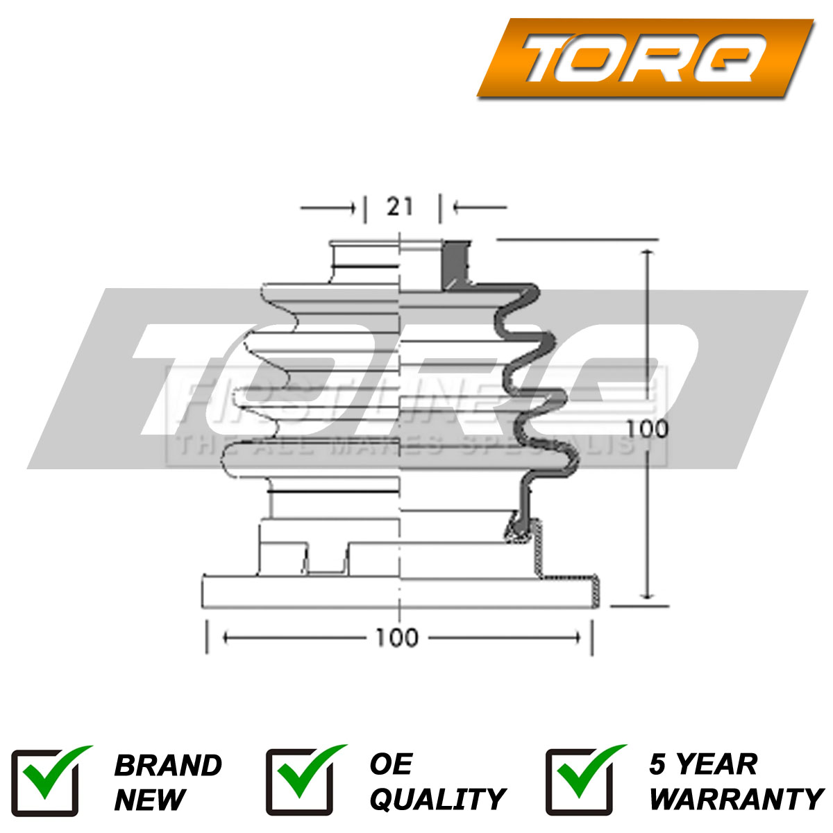 CV Joint Boot Set Front Rear Inner Outer Torq Fits VW Transporter 1967 ...