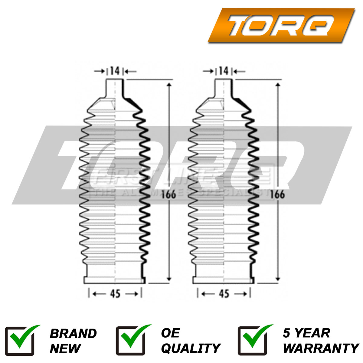 Steering Rack Boot Set Front Torq Fits Nissan Micra Renault Clio Modus ...