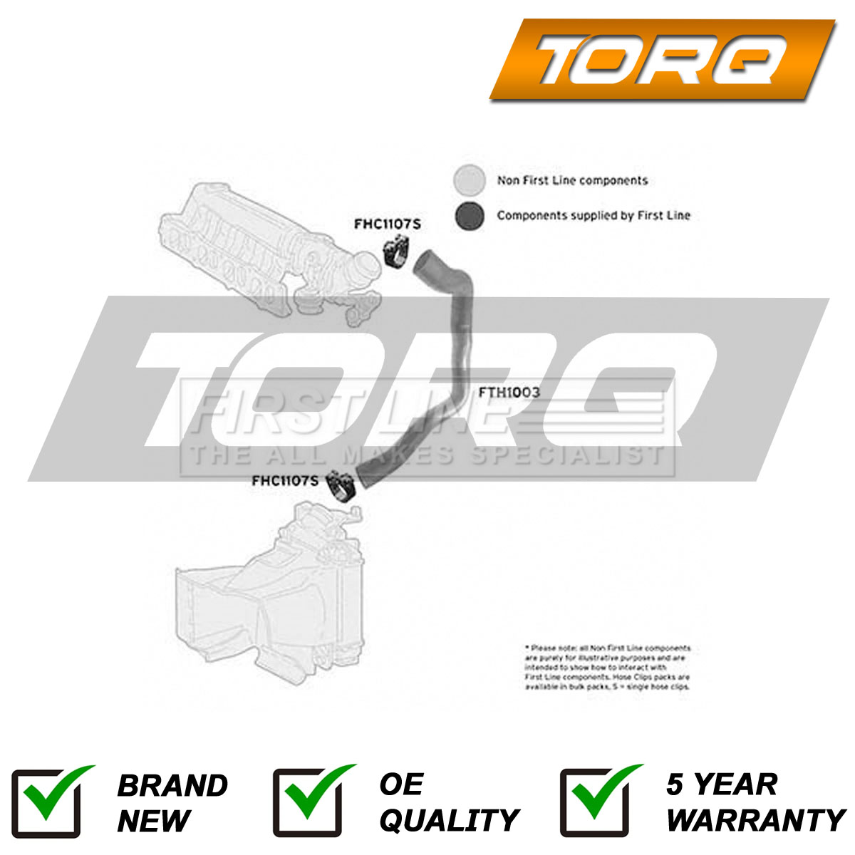 Turbo Hose Torq Fits Alfa Romeo GT 2003-2010 147 2002-2010 1.9 JTD JTDM ...