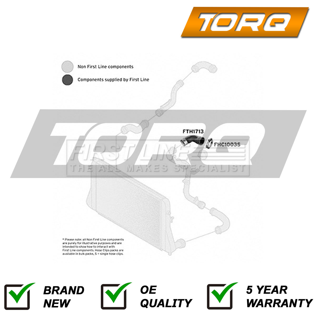 Turbo Hose Torq Fits VW Golf 2004-2009 Touran 2005-2010 1.9 TDi 2.0 ...
