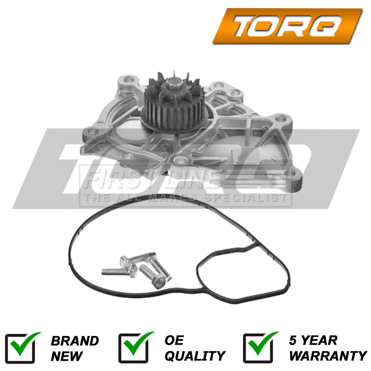Water Pump Torq Fits A3 TT A4 A5 Q3 Golf Polo Leon Octavia 1.8 2.0 ...