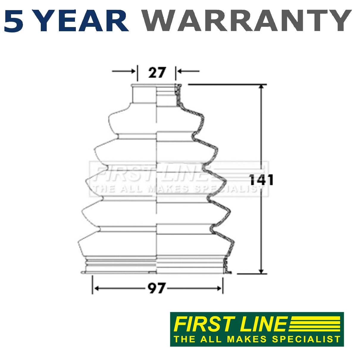 First Line Front Outer CV Joint Boot Set Fits Land Rover Citroen Alfa ...
