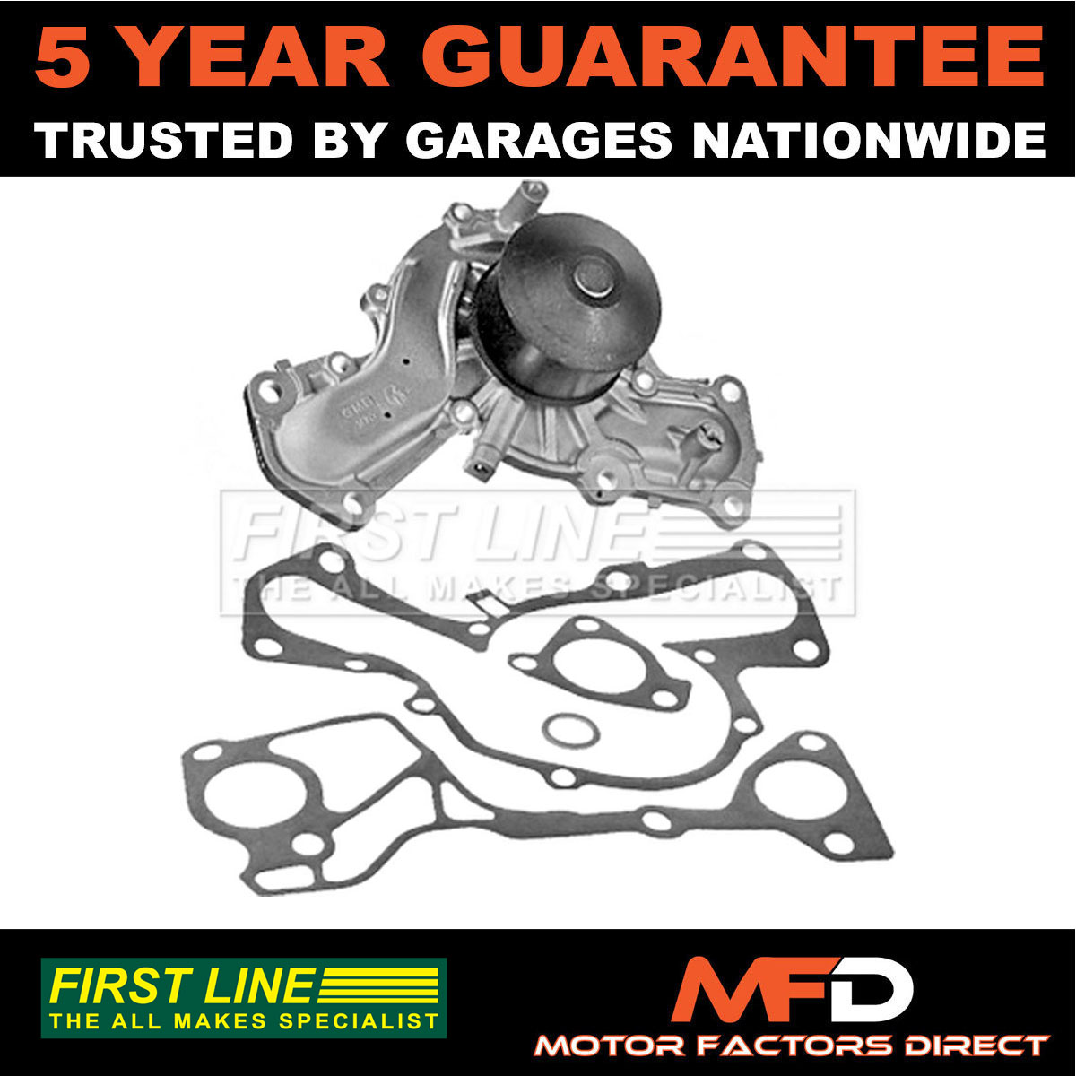 Fits Mitsubishi Shogun Pajero 2000- 3.5 3.8 First Line Water Pump ...