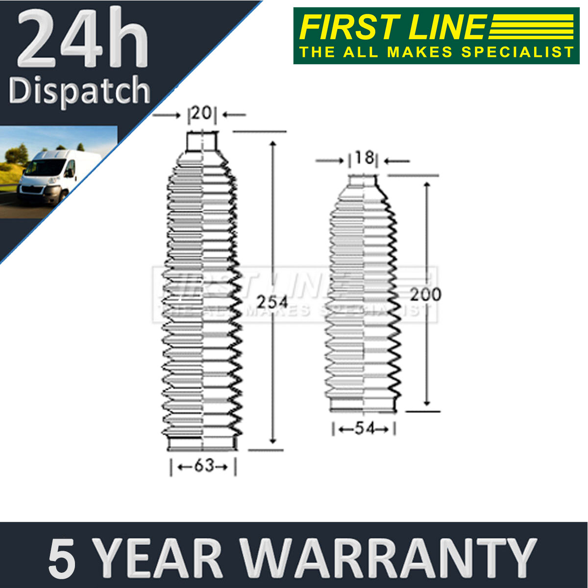 Fits VW Passat Skoda Superb Audi A4 A6 First Line Front Steering Rack ...
