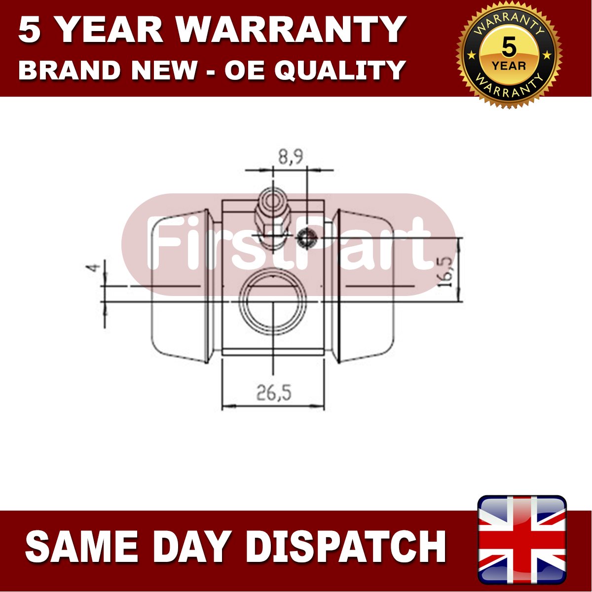 Fits LDV Convoy 400 2.4 D 2.5 TD Firstpart Rear Wheel Brake Cylinder #1 ...