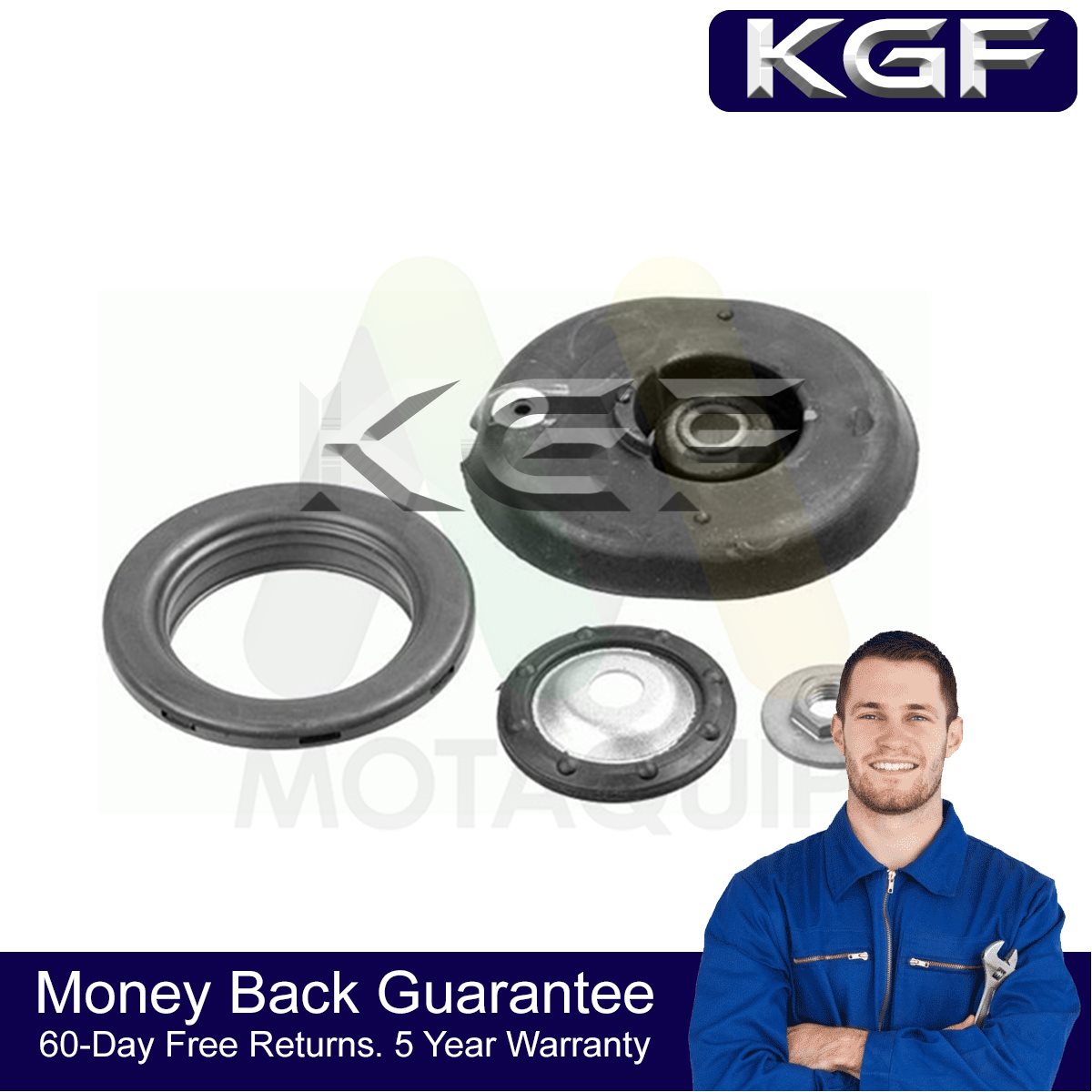 KGF Front Strut Top Mount Kit Fits Peugeot 207 2006- 1.4 HDi 1.6 5031A3 ...