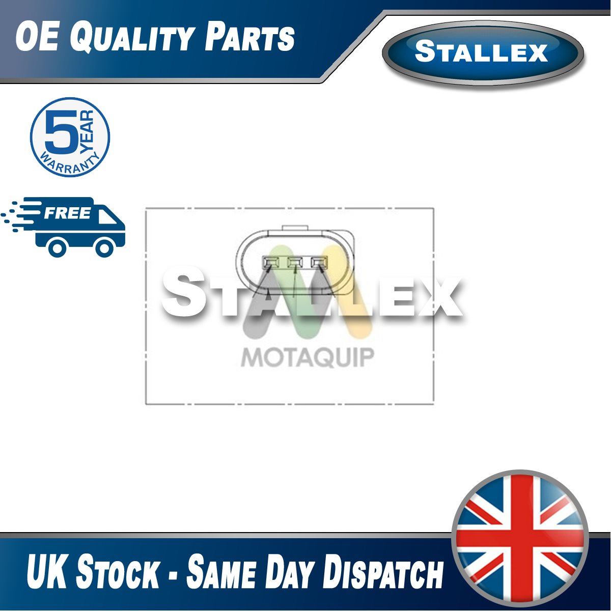 Fits VW Polo Fox Seat Ibiza 1.2 Crankshaft Sensor Stallex 03D906433 ...