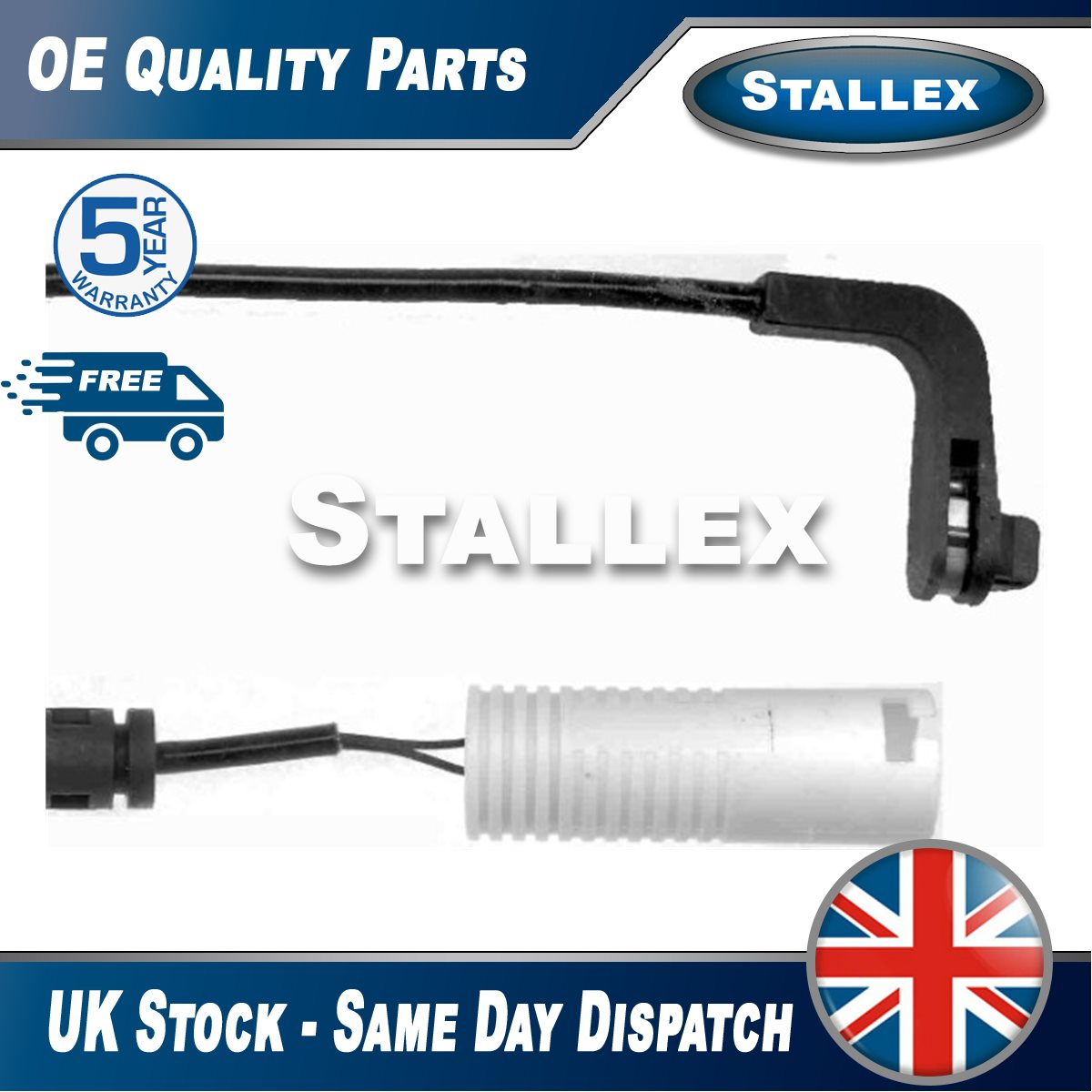 Fits BMW 5 Series 2001-2010 Brake Pad Wear Sensor Rear Stallex ...
