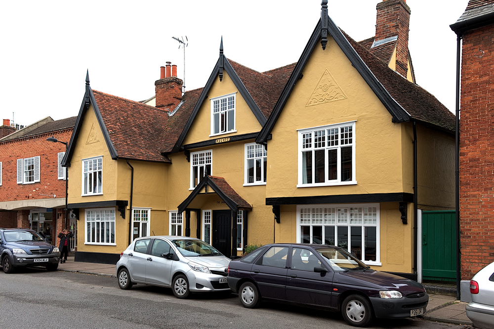 An old English inn in Hadleigh, Suffolk. It dates from at least as far ...