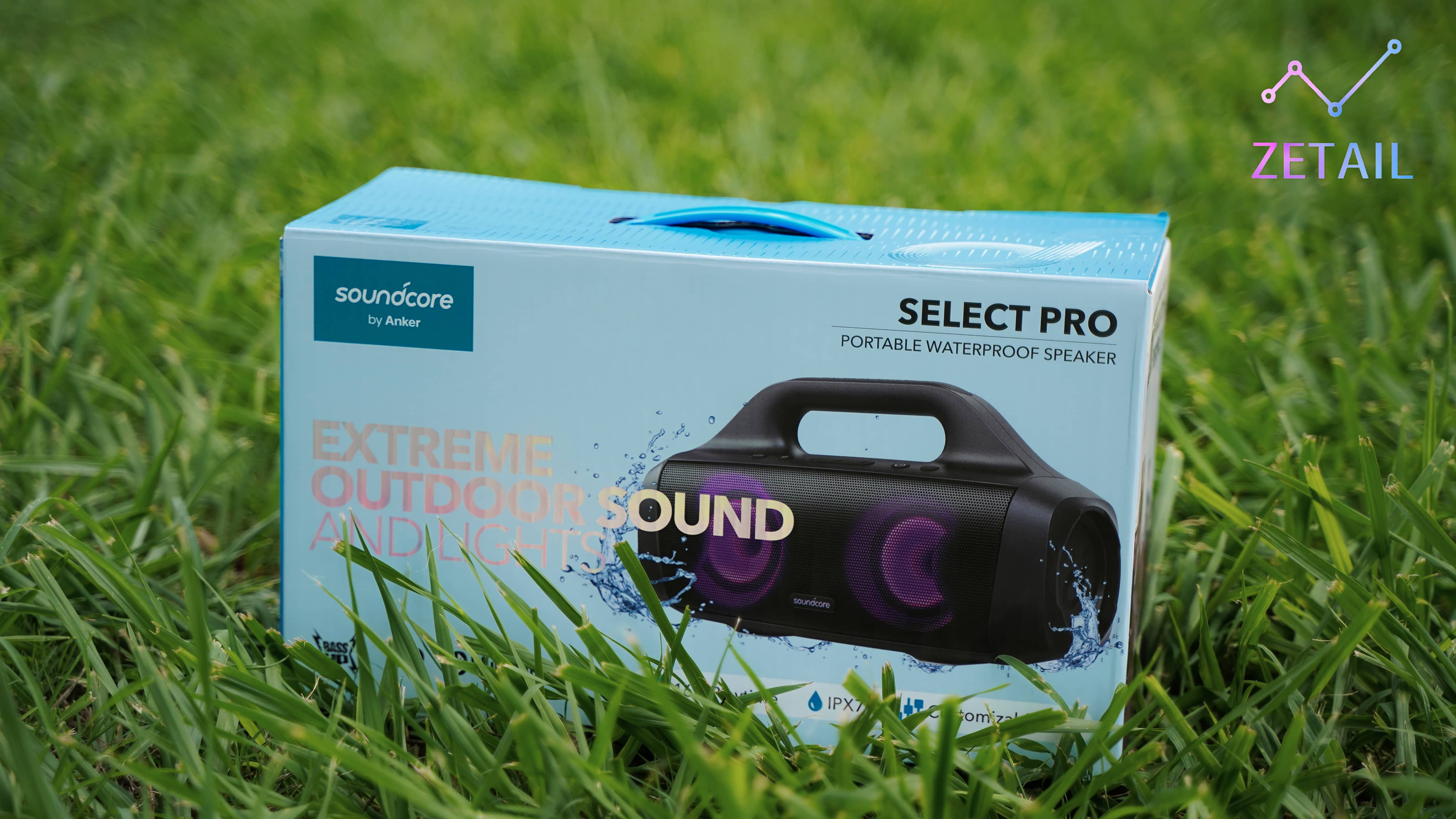 Soundcore Select Pro 戶外防水藍牙喇叭 開箱評測：IPX7 防水、重低音、LED 燈效，來場有「聲」有「色」的戶外音樂饗宴 ...
